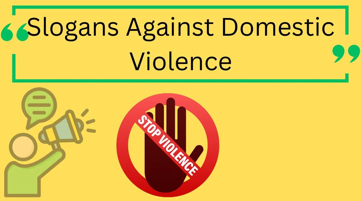 🌸 123+ Catchy Slogans Against Domestic Violence (2025) 💜 | Stop Abuse ...